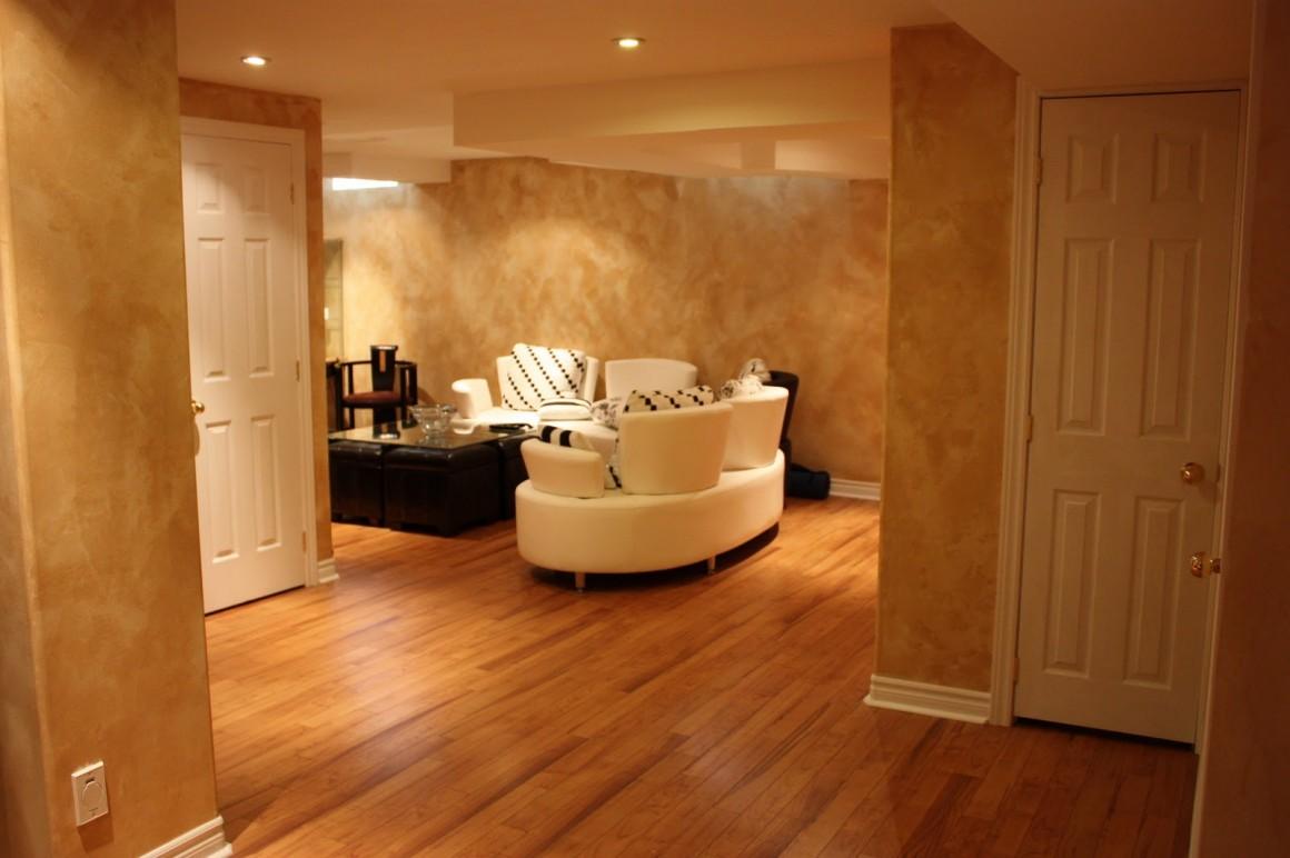 20 Beautiful Basement Designs with Wooden Floors