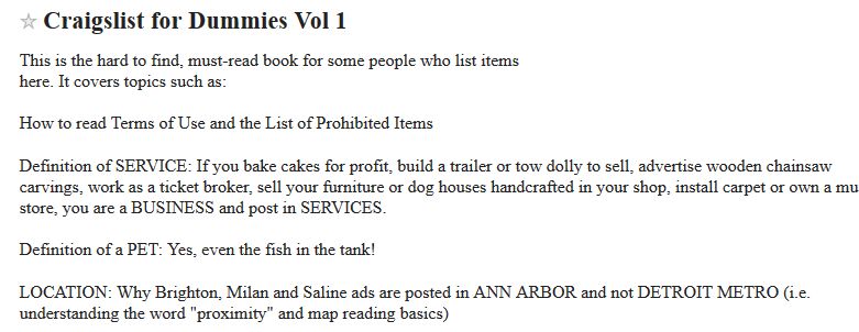 The Very Best of Craigslist Detroit Ads