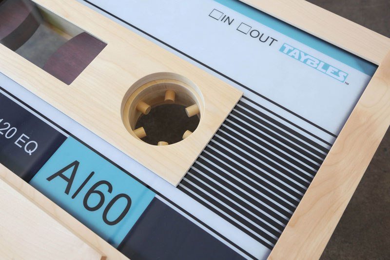 Hand Crafted Retro Cassette Tape Coffee Tables Are Awesome