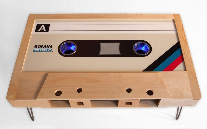 Hand Crafted Retro Cassette Tape Coffee Tables Are Awesome