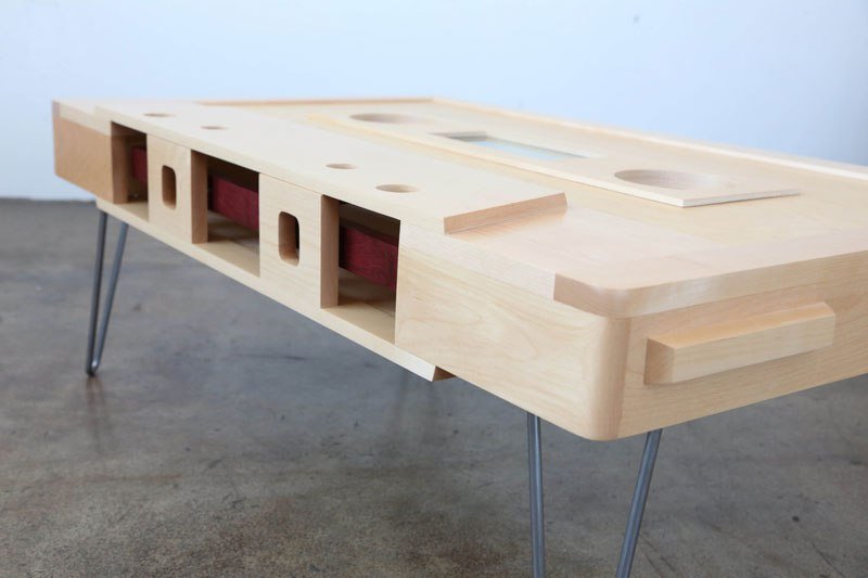Hand Crafted Retro Cassette Tape Coffee Tables Are Awesome