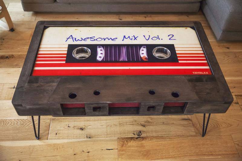 Hand Crafted Retro Cassette Tape Coffee Tables Are Awesome