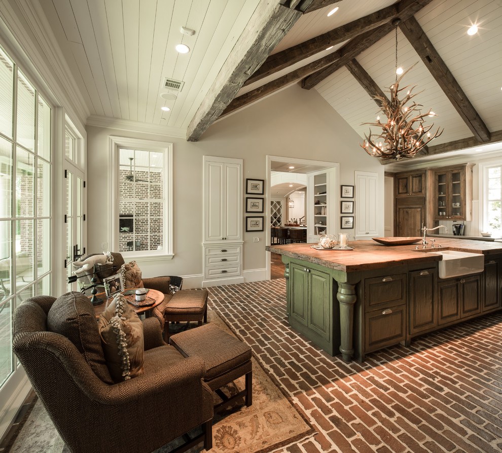 20 Kitchen Designs With Brick Flooring