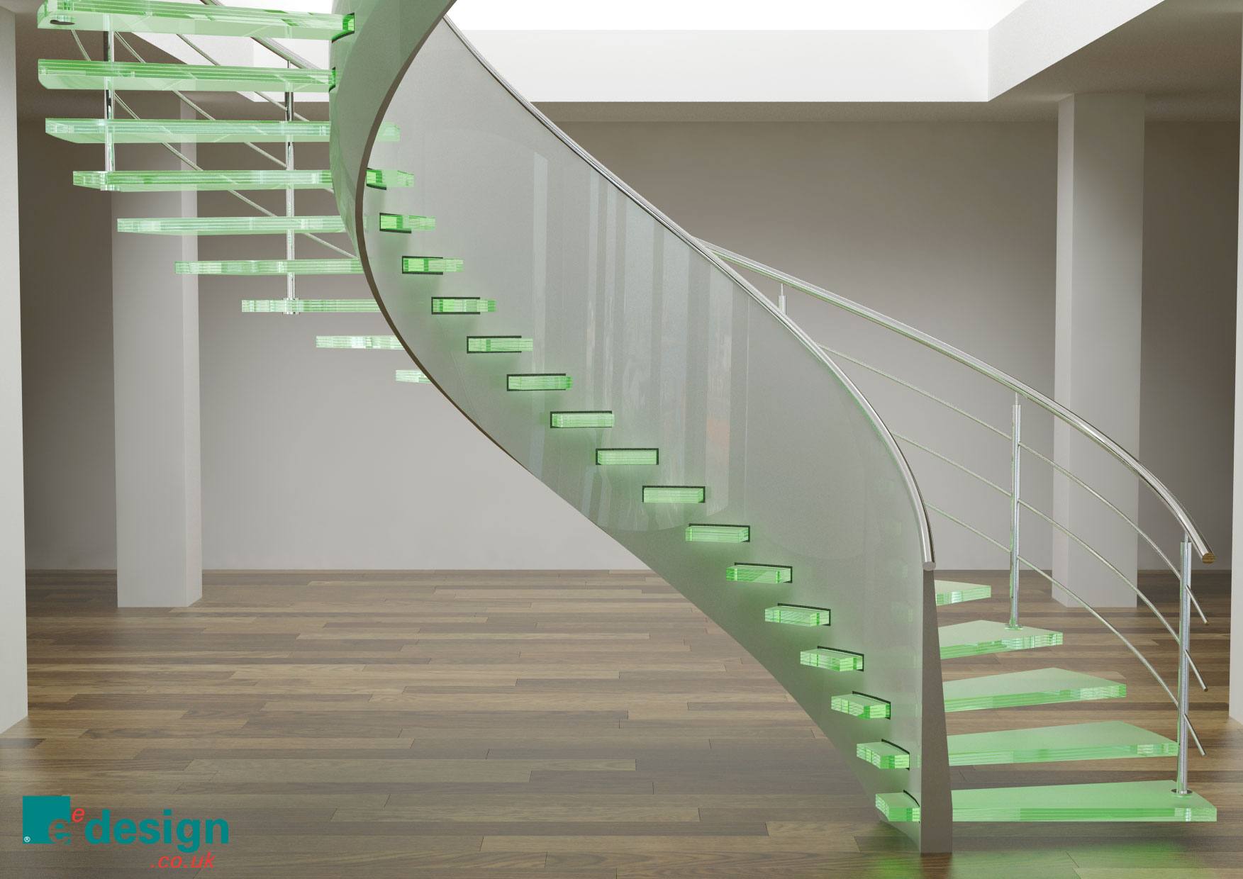 20 Amazing Glass Spiral Staircase Designs
