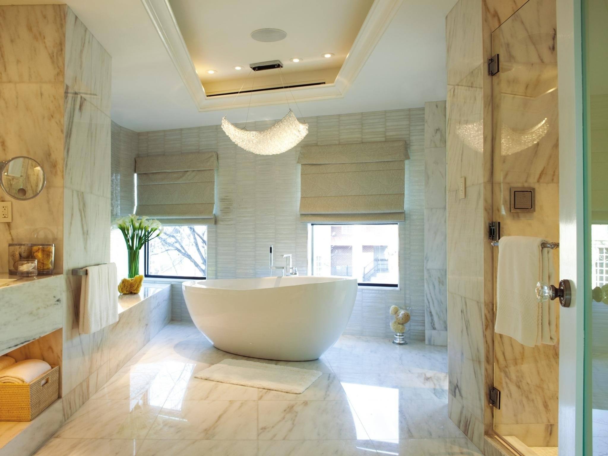 20 Bathrooms With Beautiful Marble Floors