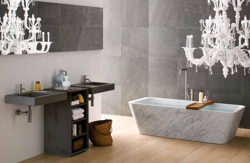 20 Bathroom Designs With Stunning Stone Tubs