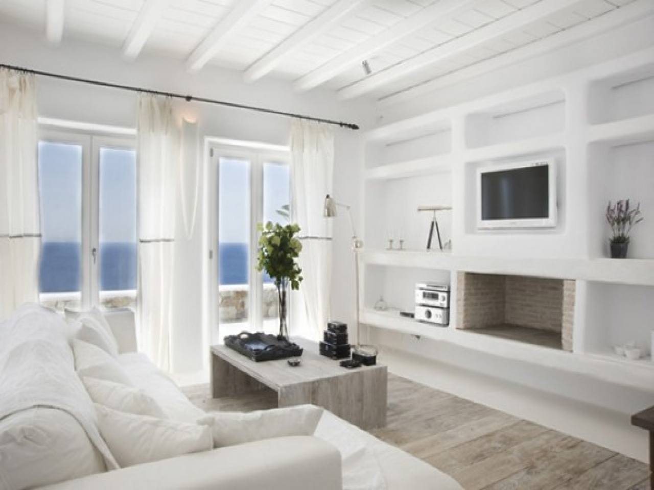 20 Beautiful All White Living Room Ideas