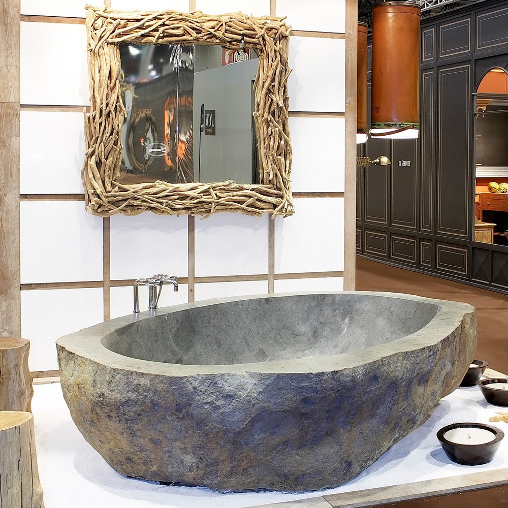 20 Bathroom Designs With Stunning Stone Tubs