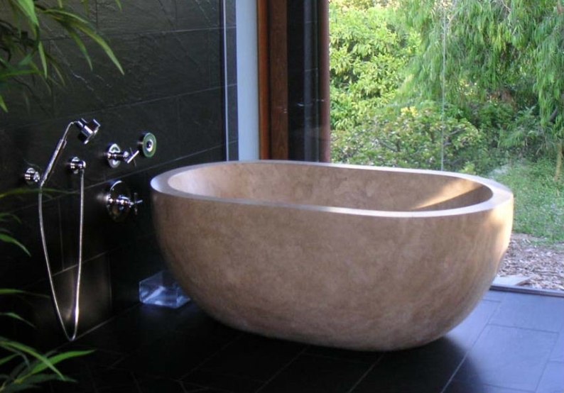 20 Bathroom Designs With Stunning Stone Tubs