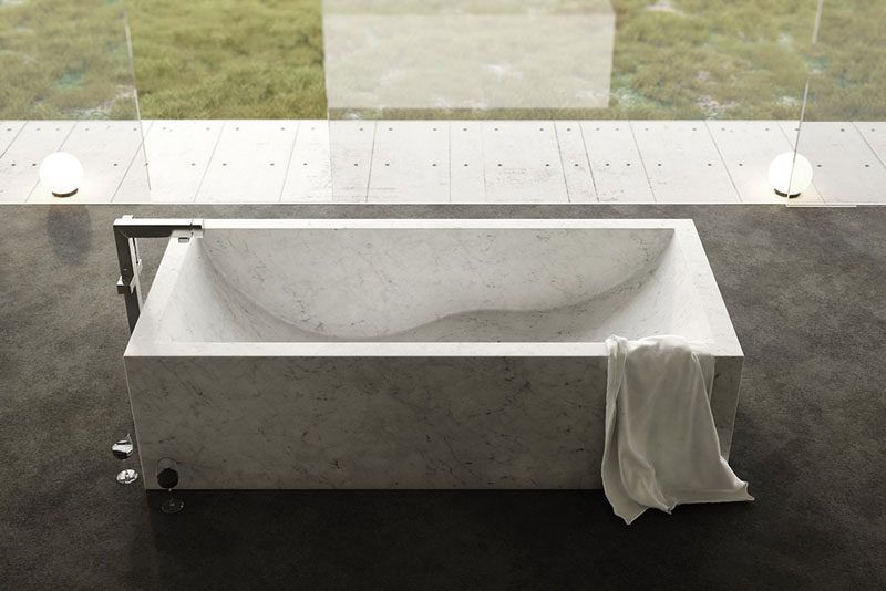 20 Bathroom Designs With Stunning Stone Tubs