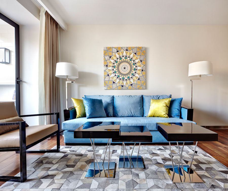20 Living Room Designs With Geometric Patterns