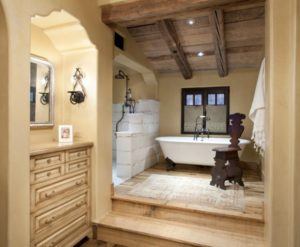 20 Wooden Ceilings Bathroom Ideas - Housely