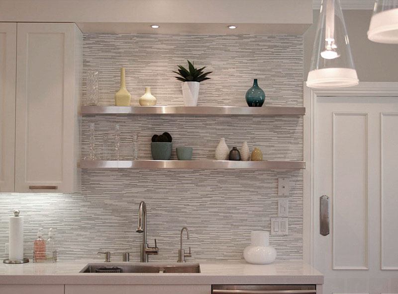 20 Beautiful Kitchens With Floating Shelves - Housely