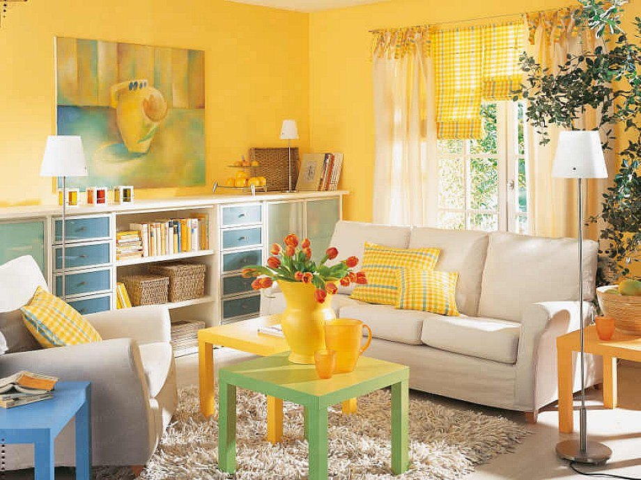 20 Living Room Designs With Bright Color Schemes - Housely