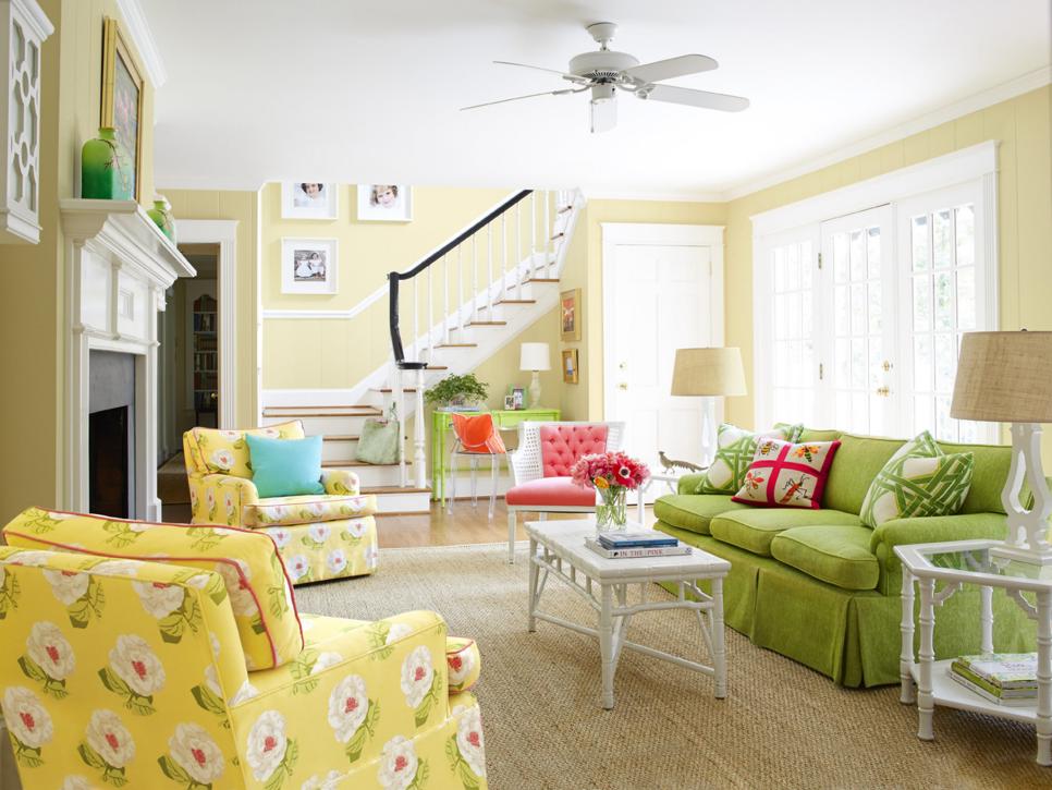 20 Living Room Designs With Bright Color Schemes - Housely