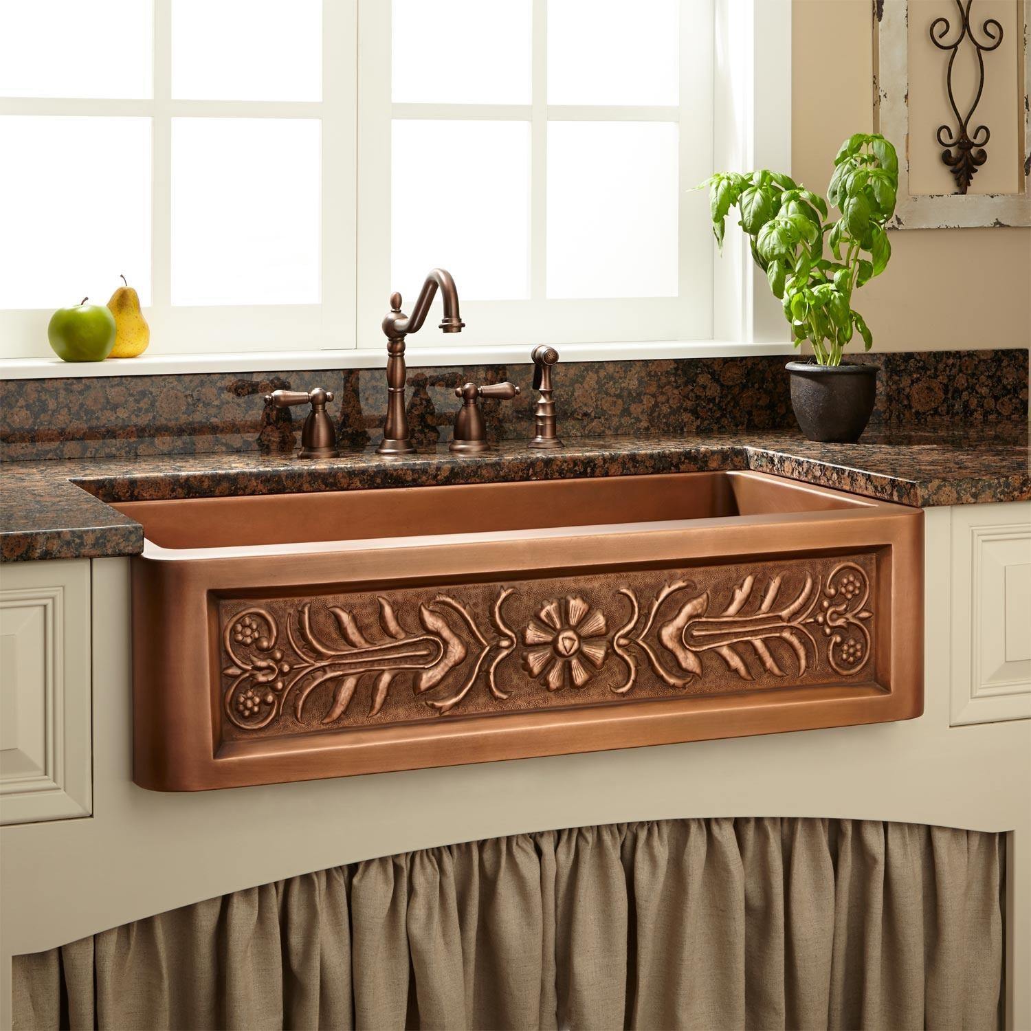 20 Kitchen Designs With Copper Sinks - Housely