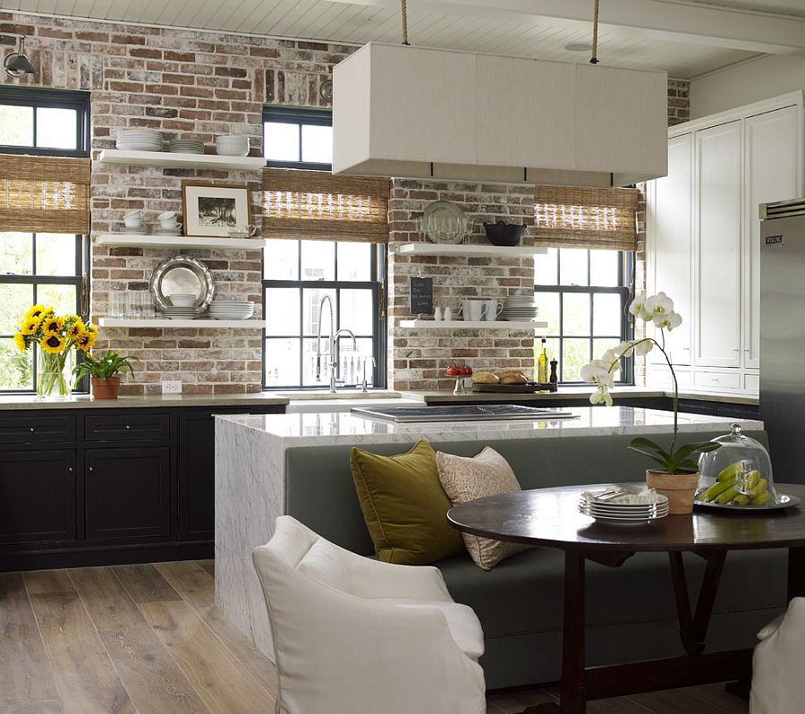 20 Kitchen Designs With Exposed Brick Walls - Housely