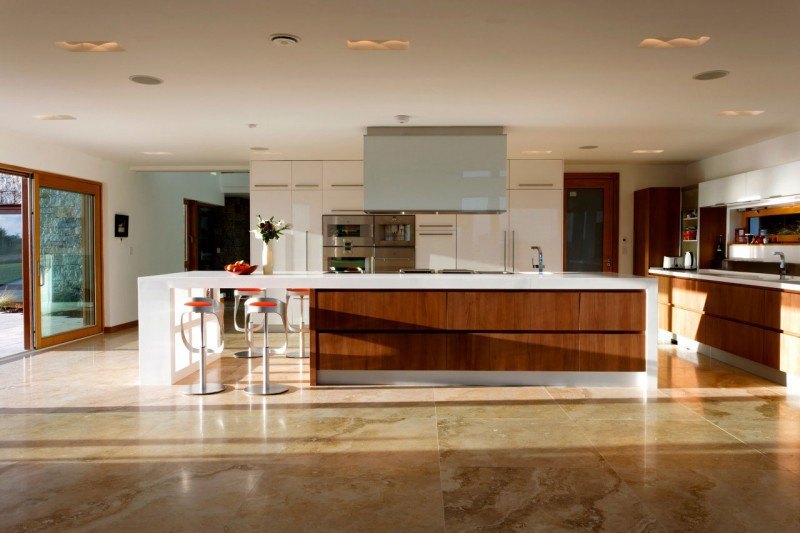 15 Kitchens With Beautiful Marble Floors - Housely