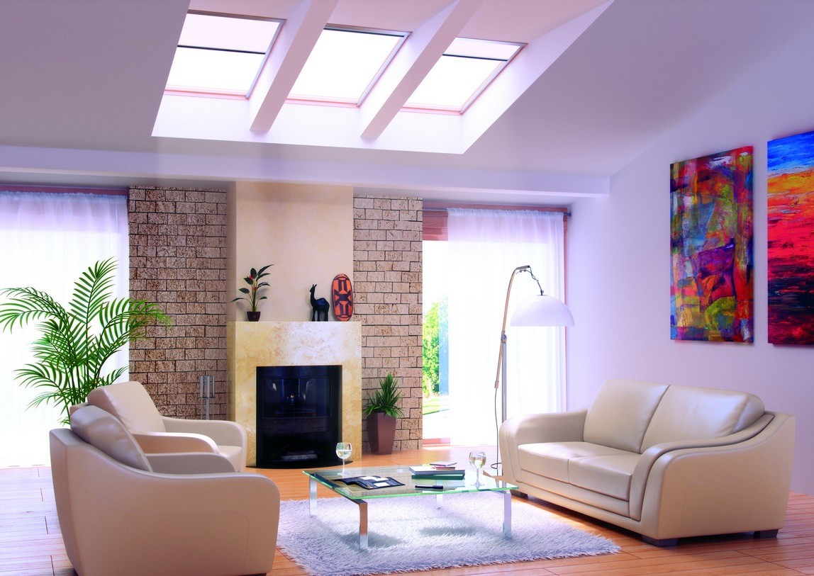 20 Beautiful Living Room Designs With Skylights - Housely