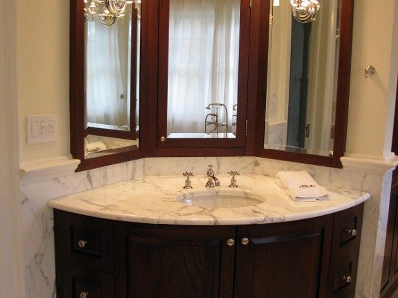 20 Beautiful Corner Vanity Designs For Your Bathroom - Housely