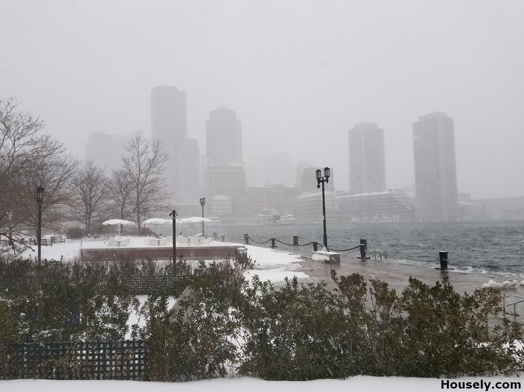 Winter Storm Grayson Causes Boston Harbor To Flood Fan Pier - Housely